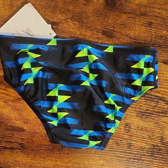 Speedo | Swim | Speedo Mens Swim Trunks Black Blue Green Zigzag | Poshmark